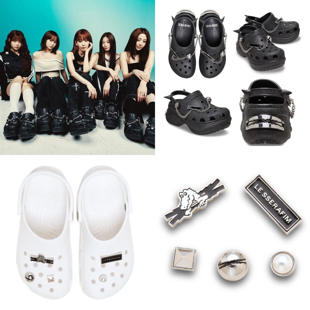 Pre-order 預訂｜韓星 K-pop 〗LE SSERAFIM X CROCS 聯名 Bae Clog 洞洞鞋 鞋扣 ...