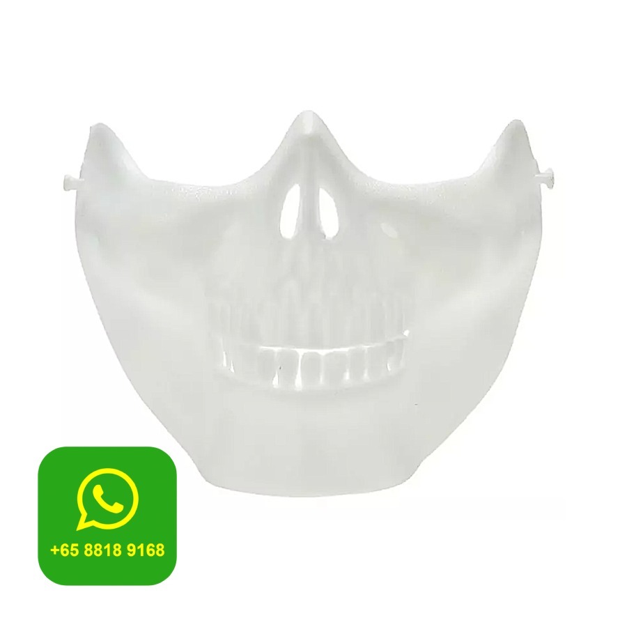 💀 Scary Half Face Skull Skeleton Mask - White, Hobbies & Toys ...