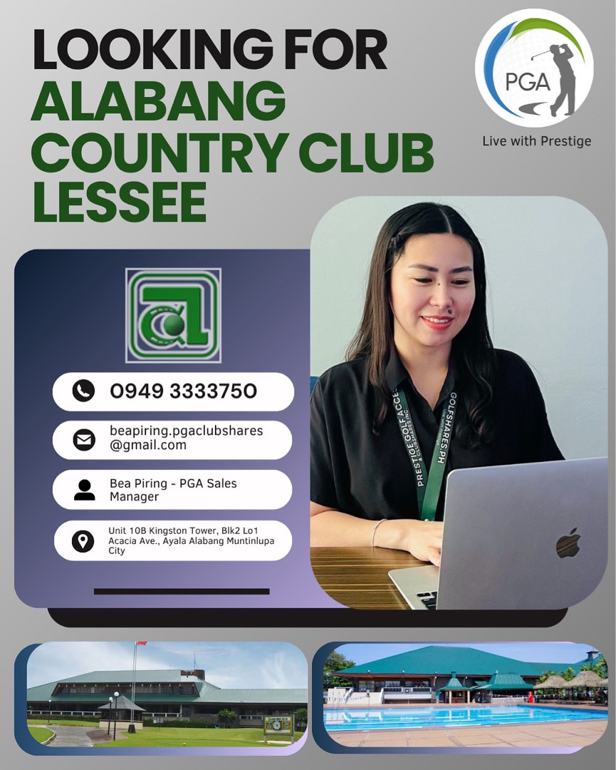 📍ALABANG COUNTRY CLUB SHARE, Sports Equipment, Sports & Games, Golf on ...