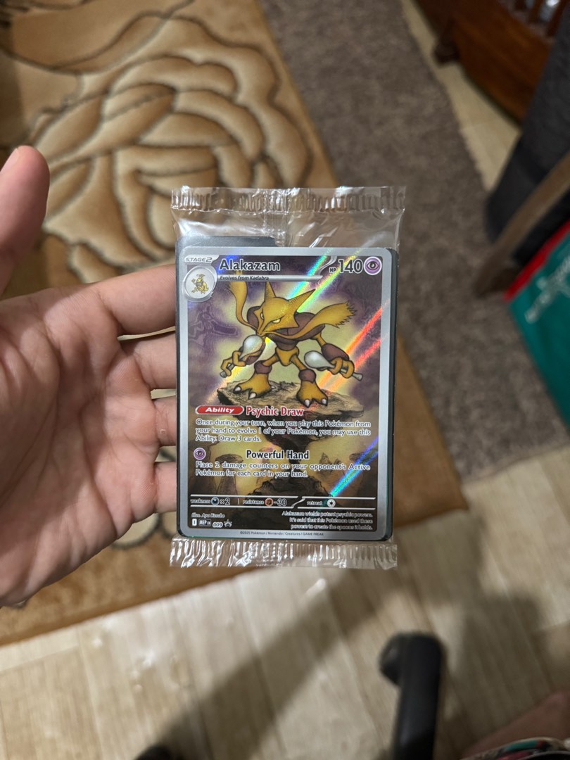 Alakazam Illustration Rare Promo - Pokemon Mega Evolution ETB IR Promo ...