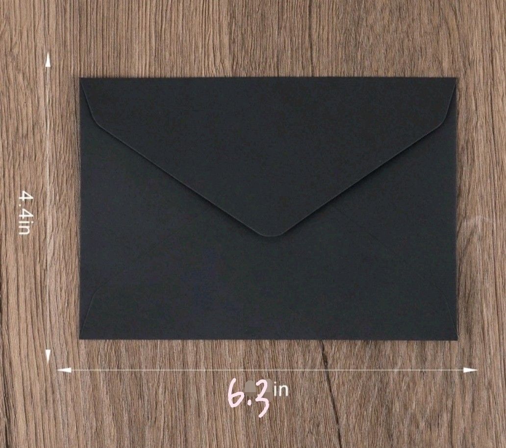 Black Envelopes - 4.4" x 6.3" (11.5cmx16.2cm), Hobbies & Toys ...