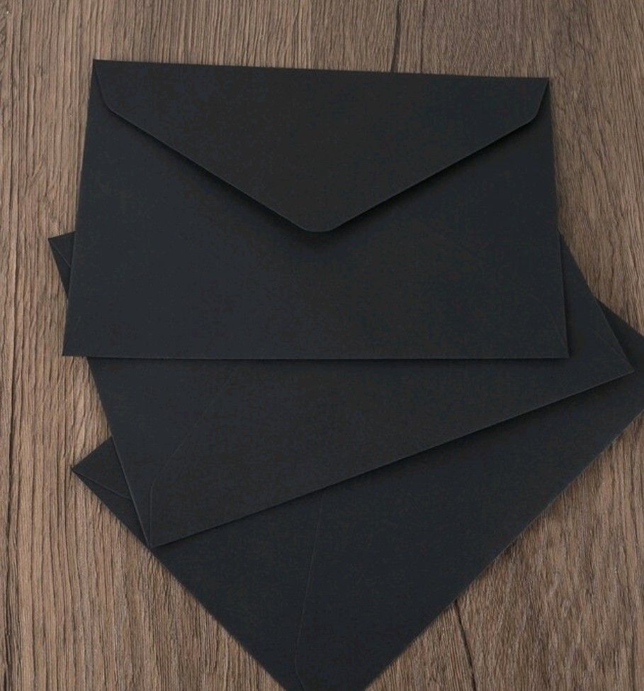 Black Envelopes - 4.4" x 6.3" (11.5cmx16.2cm), Hobbies & Toys ...