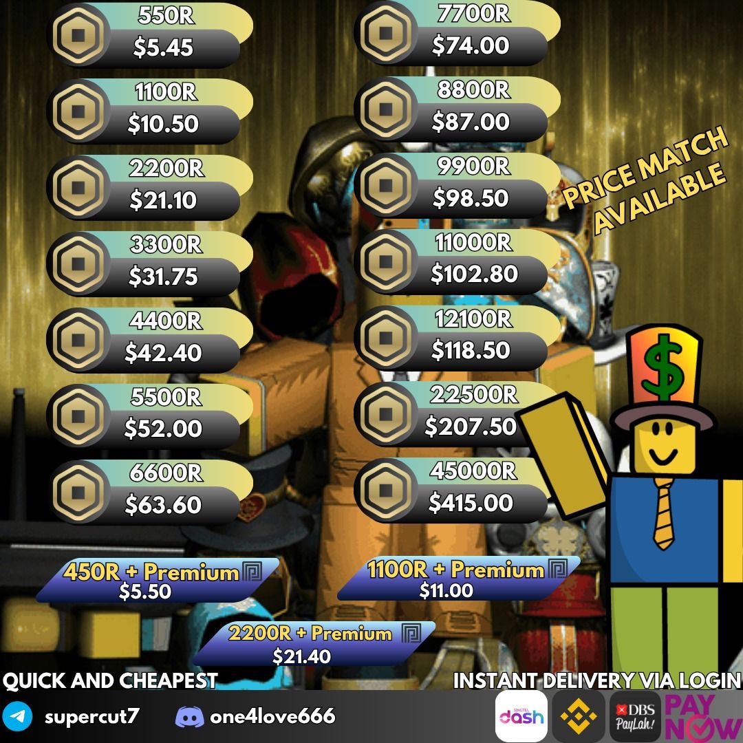 [CHEAPEST] Roblox Robux Recharge | [1000% SAFE & NO REVOKE] | Robux top ...
