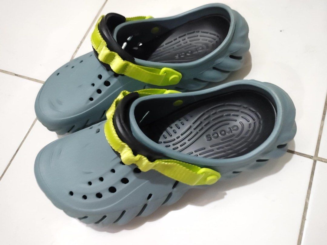 crocs echo clogs slate grey original, Men's Fashion, Footwear, Slippers ...