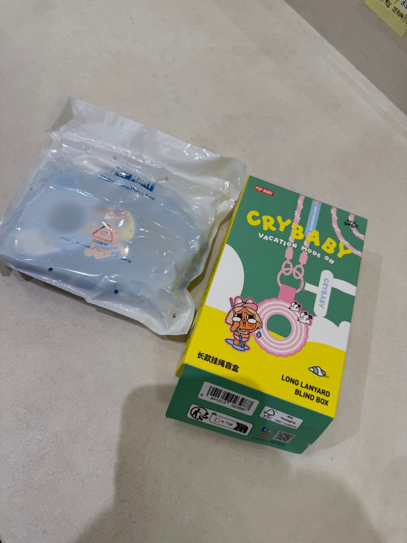 Popmart Crybaby vacation mode on long lanyard, Hobbies & Toys, Toys ...