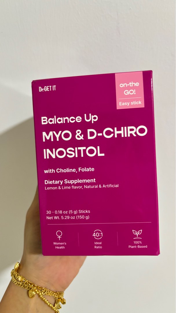 dr.get IT Balance Up MYO & D-CHIRO INOSITOL, Health & Nutrition, Health ...