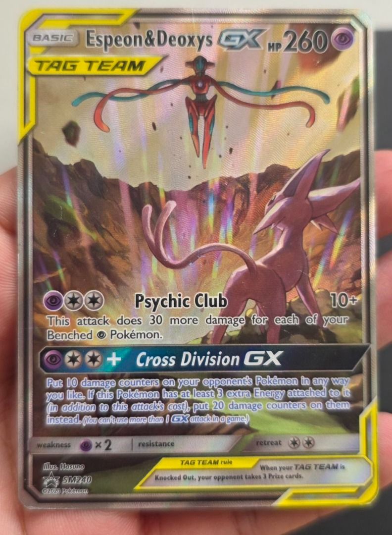 Espeon & Deoxys GX #SM240 - Pokemon Sun & Moon Promo (2020) - MP/HP ...