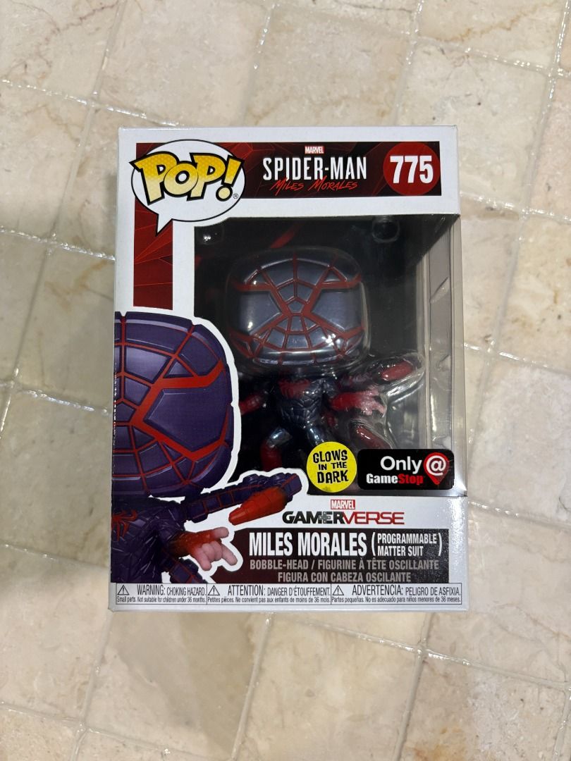 Funko Pop Marvel Spider-Man GITD Miles Morales Programmable Matter Suit ...