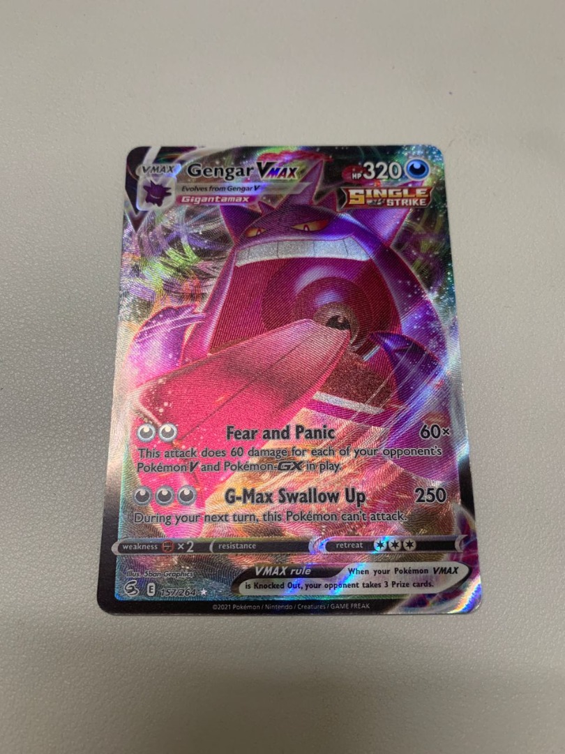 Gengar VMAX Gigantamax Single Strike Pokemon Card, Hobbies & Toys, Toys ...
