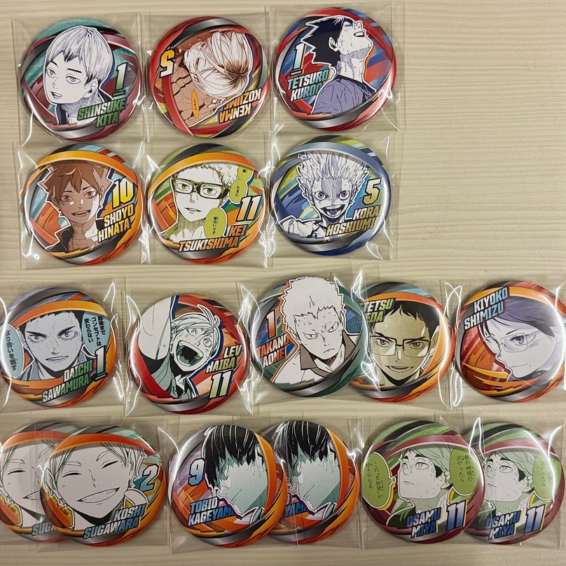 Haikyuu!! manga/anime badges, Plush, Hobbies & Toys, Toys & Games on ...