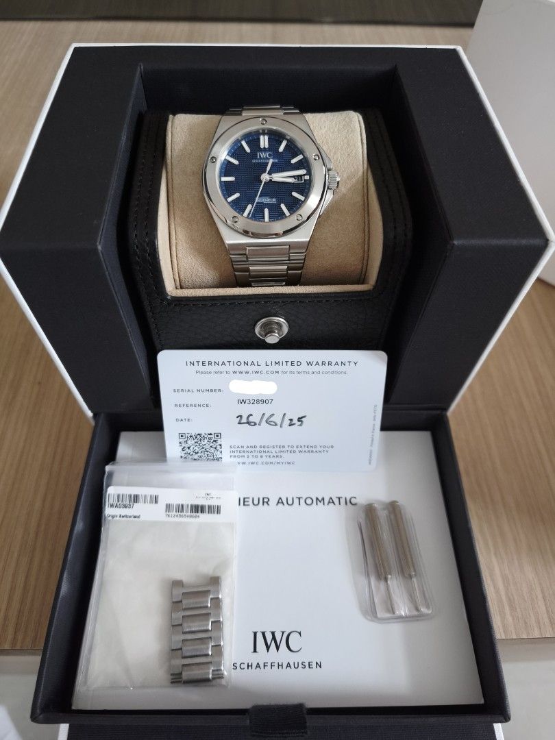 IWC Ingenieur Automatic 40 Blue IW328907, Luxury, Watches on Carousell