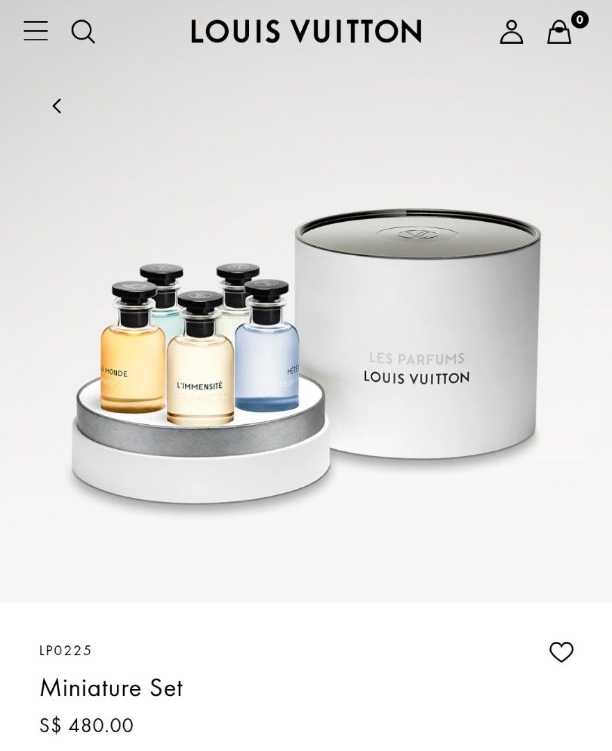Louis Vuitton Miniature Perfume Set For Men 5 x 10ml, Beauty & Personal ...