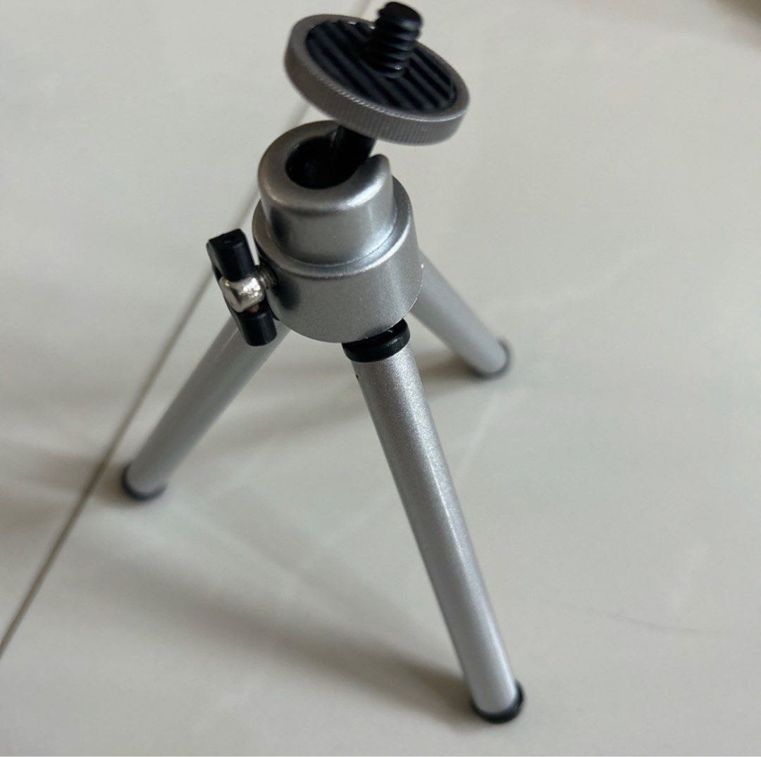 Mini Silver Tripod for Cameras and Phones, Photography, Photography ...