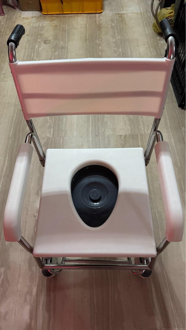 Mobile Commode Chair with Wheels, Health & Nutrition, Assistive ...