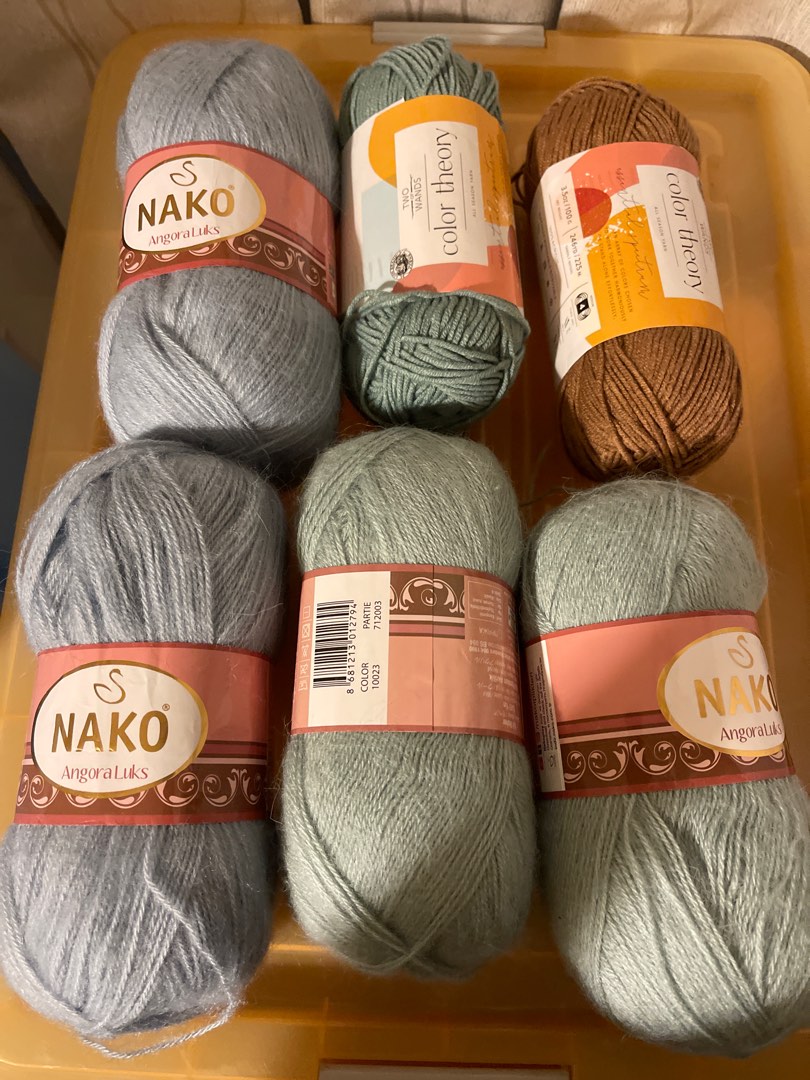 Nako Angora Luks & Color Theory Yarn, Hobbies & Toys, Stationery & Craft, Craft Supplies & Tools ...
