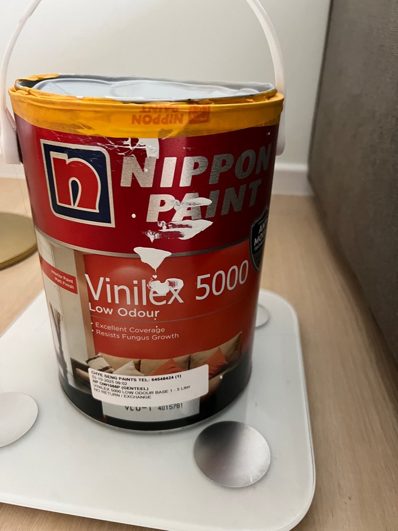 Nippon Paint Vinilex 5000 1L Genteel color, Furniture & Home Living ...