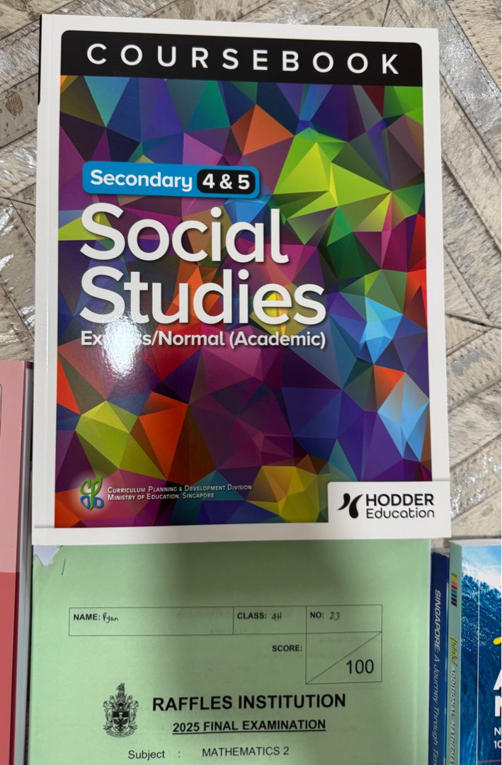Raffles Institution Secondary School Textbooks & Exam Papers, Hobbies ...