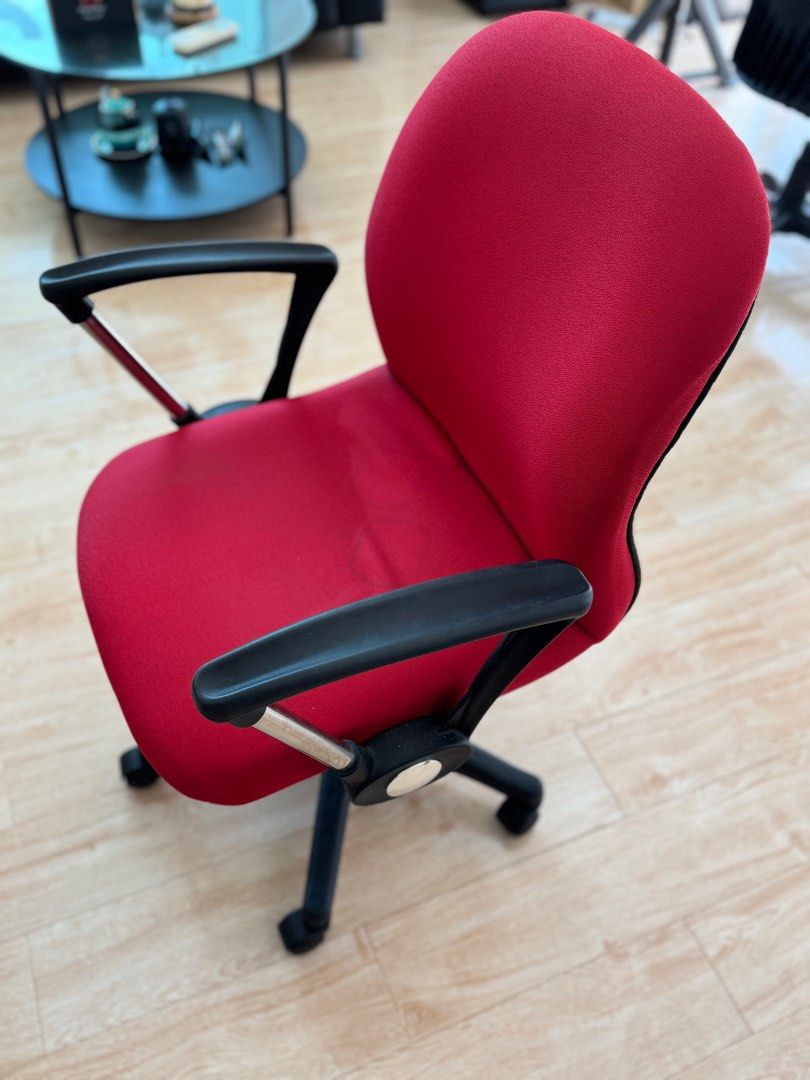 Red Ergonomic Office Chair, Furniture & Home Living, Furniture, Chairs ...
