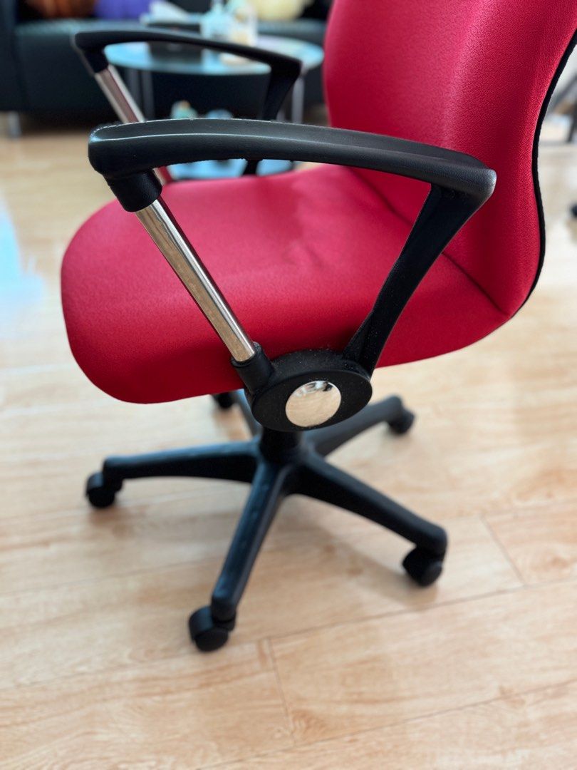 Red Ergonomic Office Chair, Furniture & Home Living, Furniture, Chairs ...