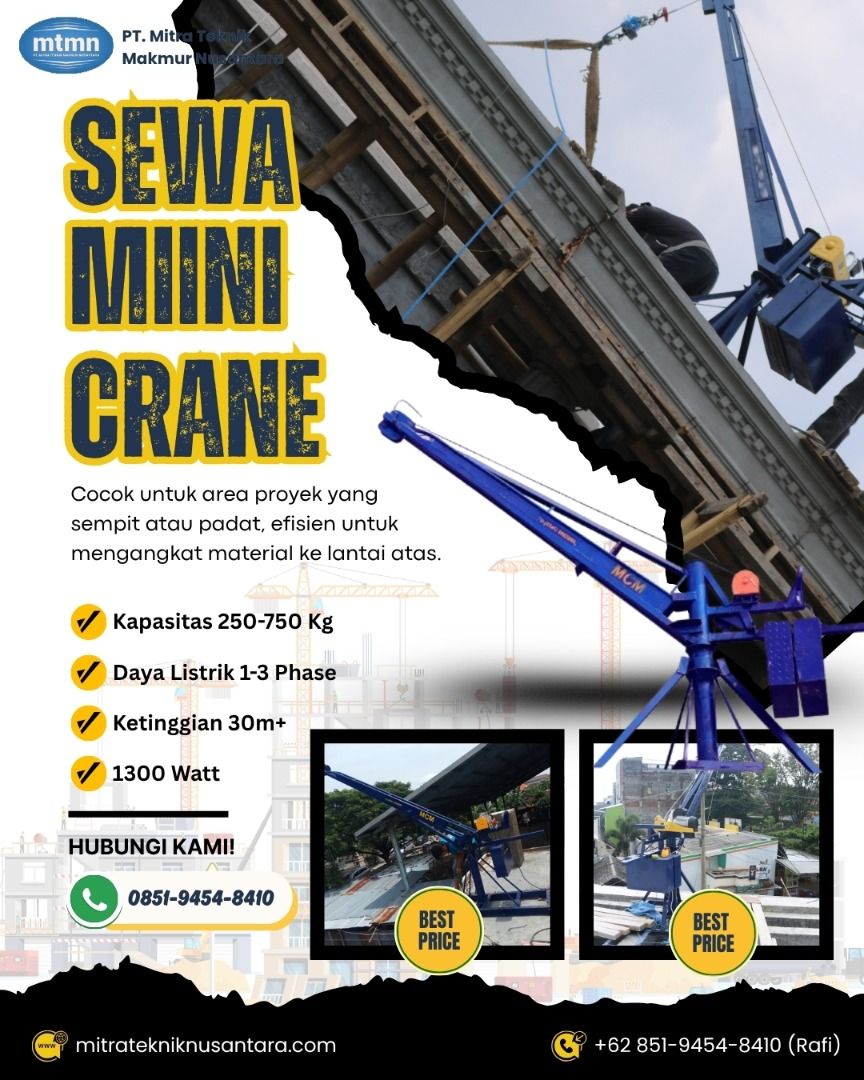 Sewa Mini Crane & Hoist Crane Kudus, 0851-9454-8410, Alat Angkat Proyek ...