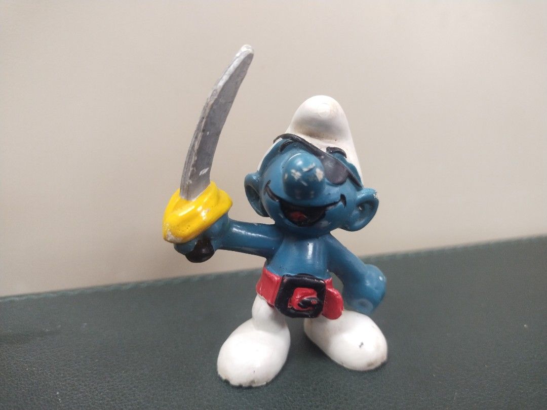 Vintage 70an Pirate Smurf and Judge Brainy Smurf Figure by Schleich ...
