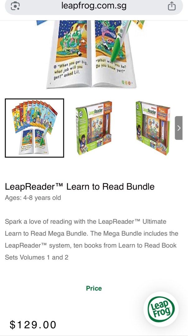 50% off SALE!! preloved LeapFrog LeapReader Learn to Read Mega Pack ...