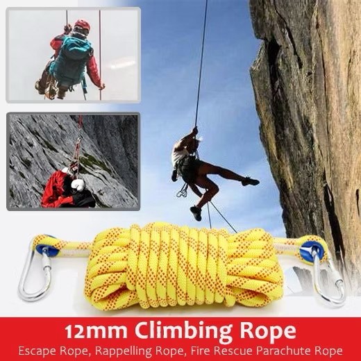 🇸🇬 (20/30M/50M)12mm Climbing Rope / Outdoor Hiking Rope / Escape Rope ...