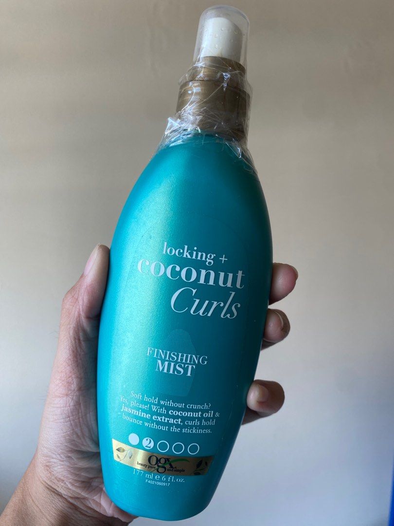 🇺🇸 OGX Locking + Coconut Curls Finishing Mist 177ml, Beauty & Personal ...