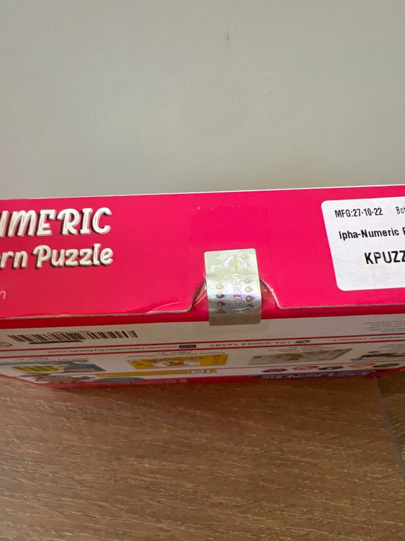 Alpha-Numeric Wooden Pattern Puzzle, Hobbies & Toys, Toys & Games on ...