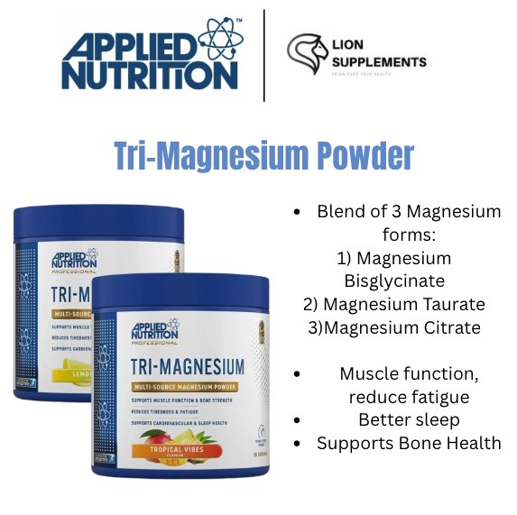 Applied Nutrition Tri-Magnesium 200g, Health & Nutrition, Health ...