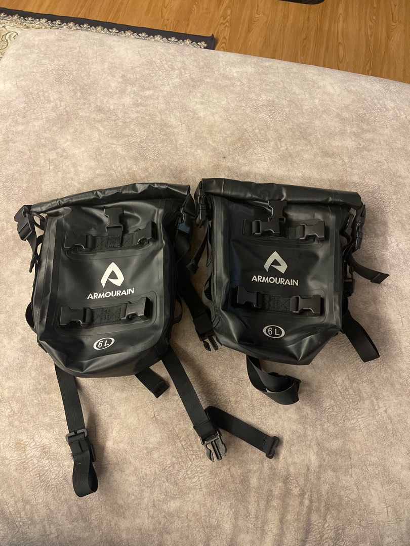 Armourain 6L Waterproof Motorcycle Dry Bags - Pair, Motorcycles ...