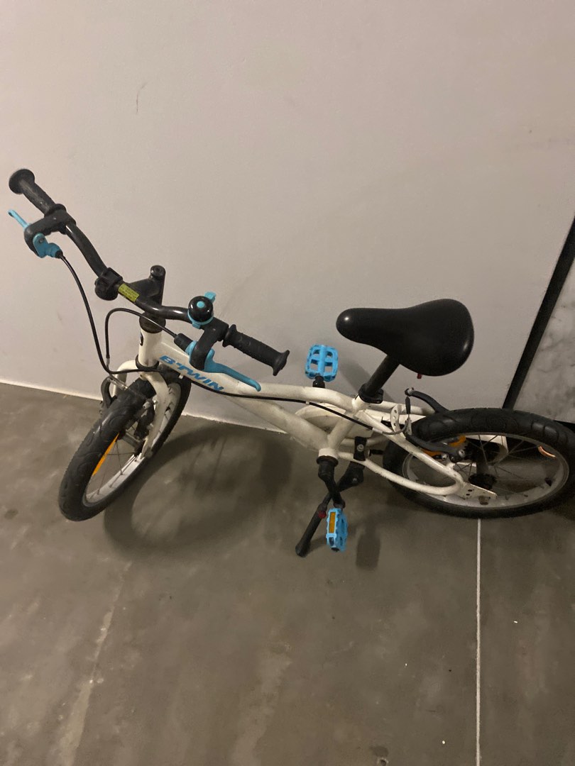 BTWIN Kids' Bike - White and Blue, Sports Equipment, Bicycles & Parts ...