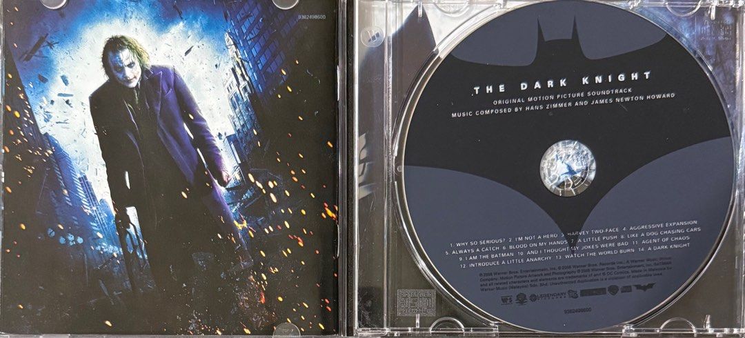 CD The Dark Knight Original Motion Picture Soundtrack, Hobbies & Toys ...