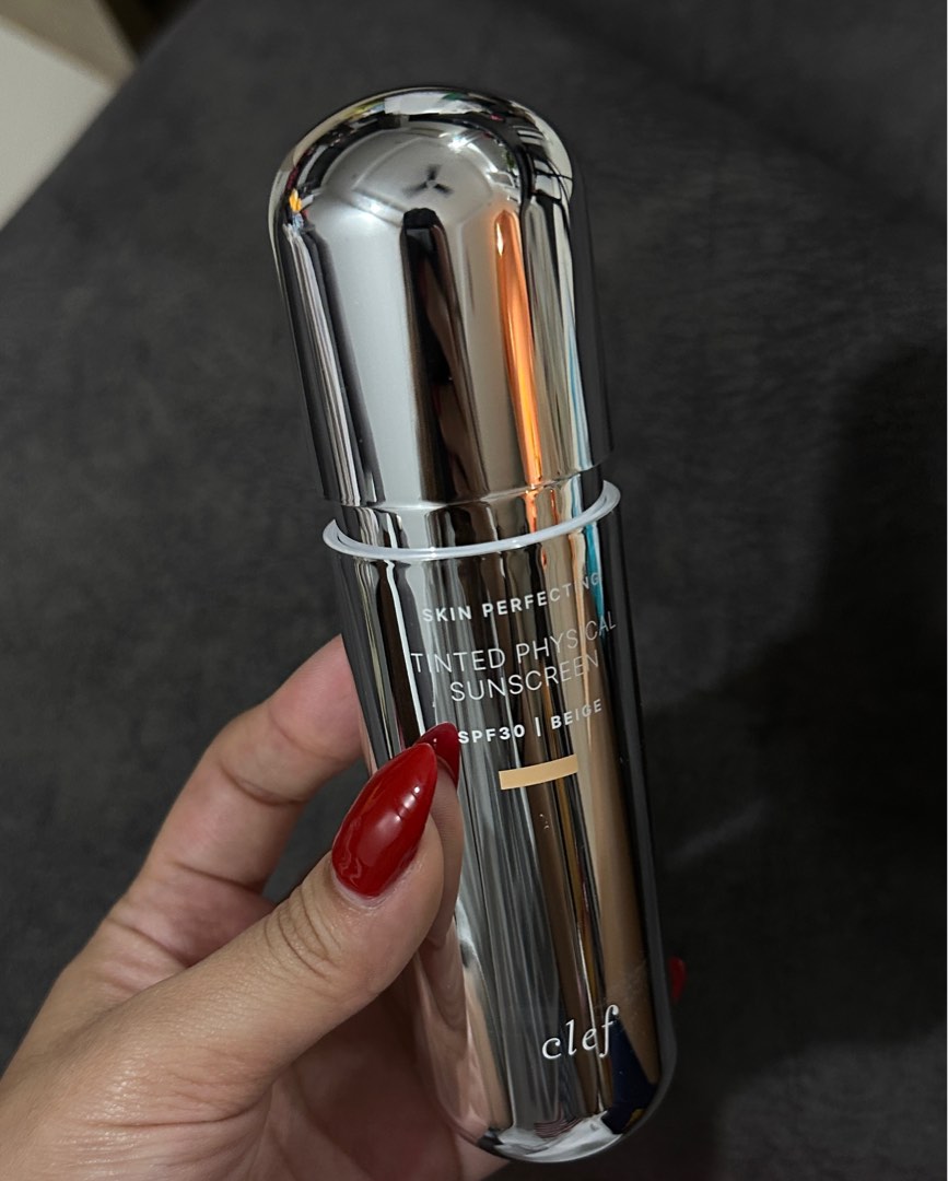 CLEF Skin Perfecting Tinted Physical Sunscreen SPF30 - Beige, Beauty ...
