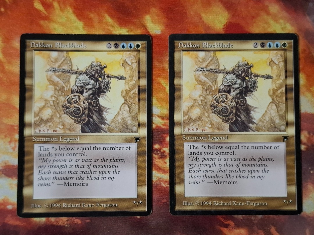 Dakkon Blackblade x2. Legends Rare. Magic The Gathering MTG. LP/NM ...