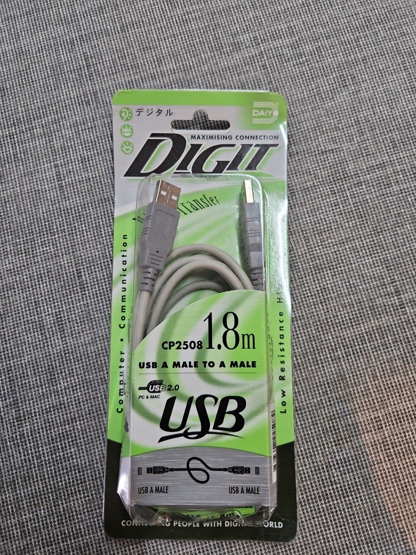 Digi USB 2.0 Cable - 1.8m, Computers & Tech, Parts & Accessories ...