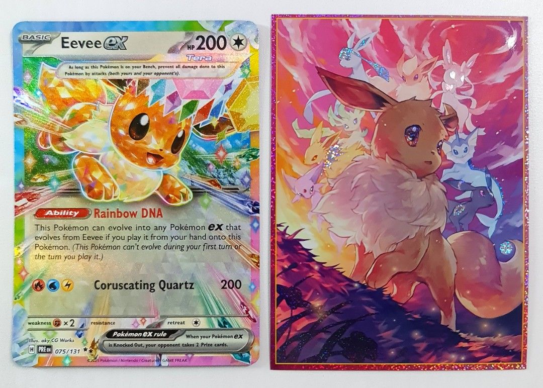 ENG PRE 075/131 - Eevee ex (Double Rare) from Scarlet & Violet Era ...