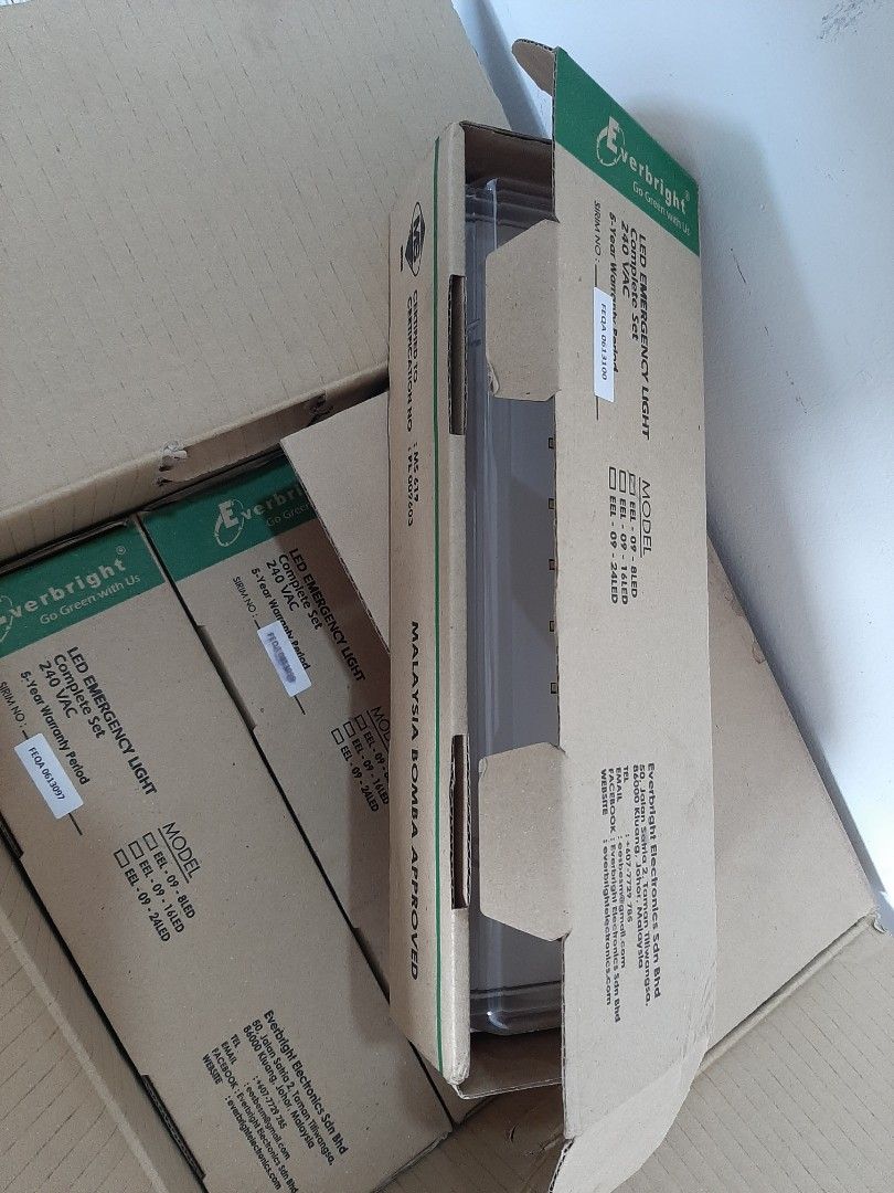 Everbright LED Emergency Light Complete Set, Furniture & Home Living ...