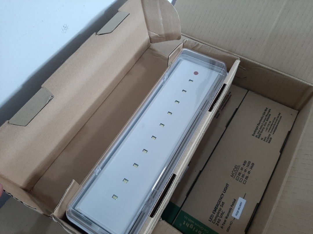 Everbright LED Emergency Light Complete Set, Furniture & Home Living ...