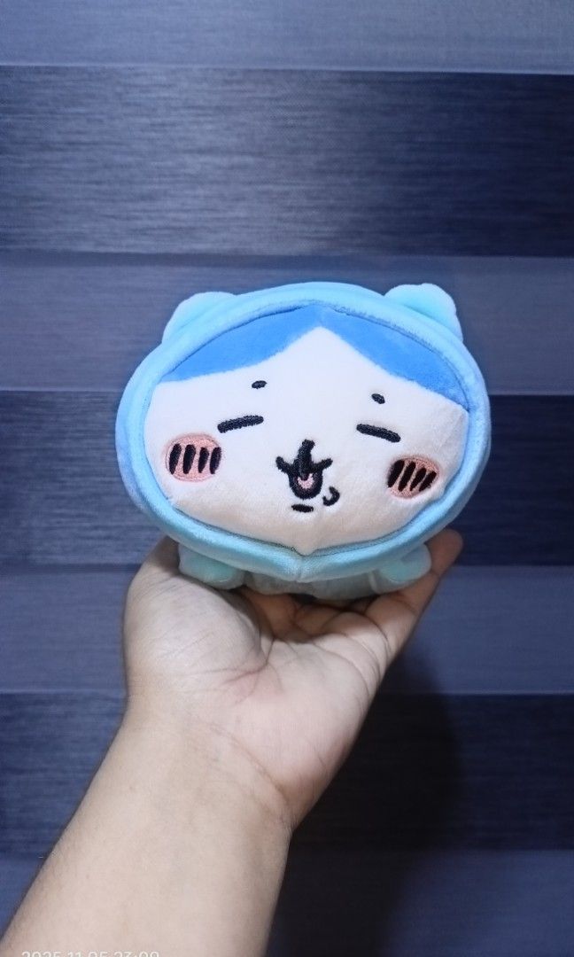 Hachiware of Chiikawa Blue Pajama Mallow Mascot Plushie, Hobbies & Toys ...