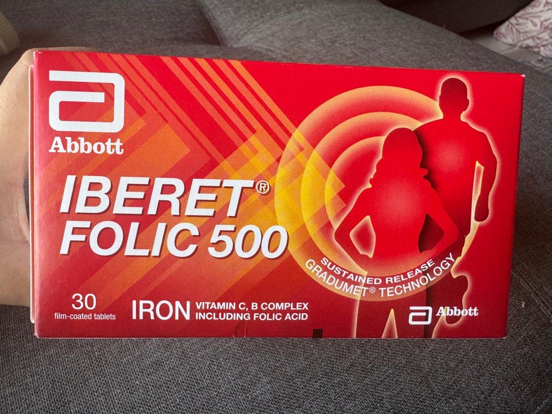 Iberet Folic 500 Iron Supplement, Health & Nutrition, Health ...