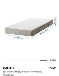 IKEA Vesteroy Pocket Strung Mattress firm/light blue, Furniture & Home ...