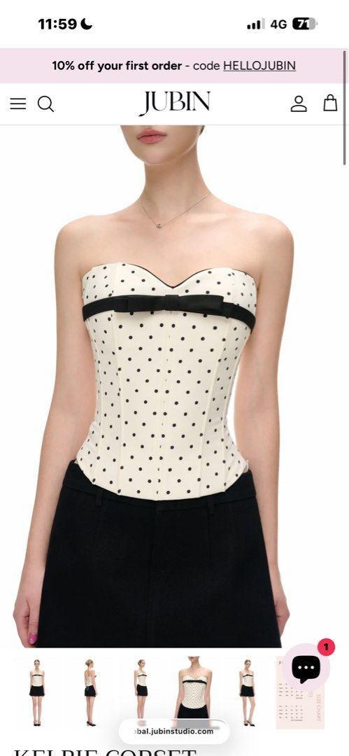 jubin studio kelbie corset, Women's Fashion, Tops, Sleeveless on Carousell