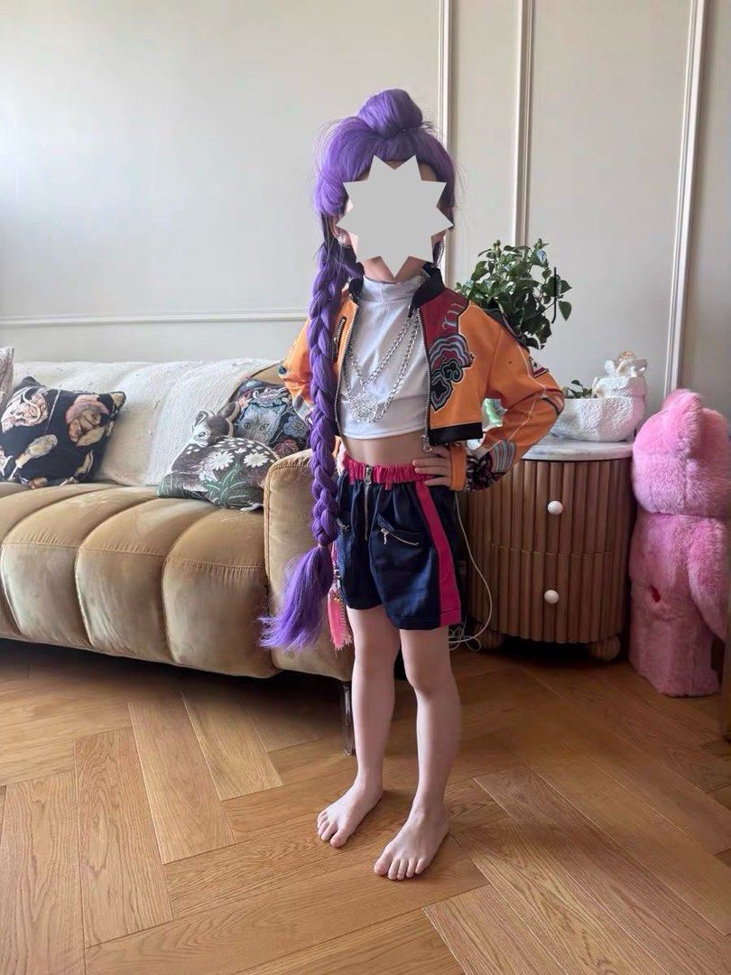 Kpop demon hunters KPDH Rumi and Mira - Purple/Pink wig for children ...