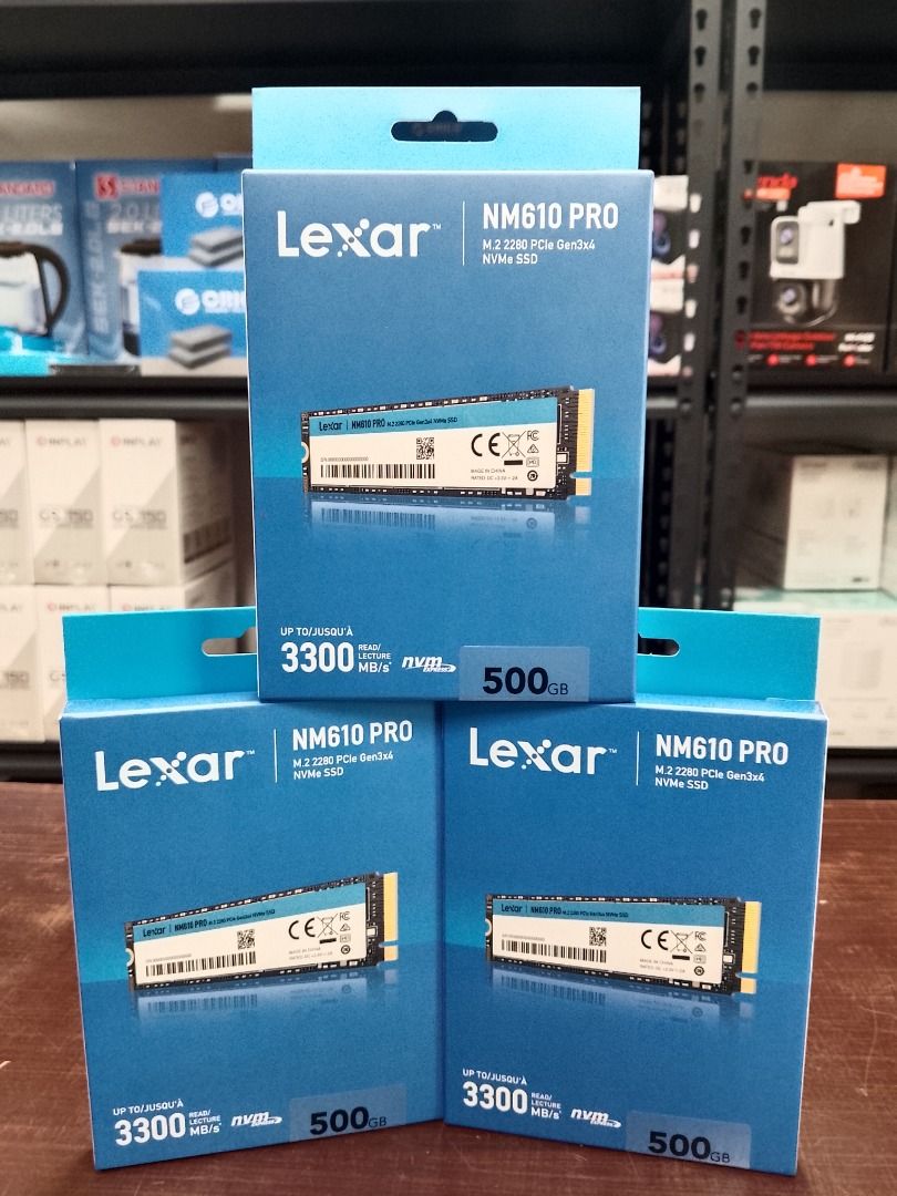 Lexar NM610 Pro 500GB M.2 2280 PCIe Gen3x4 NVMe SSD (up to 3300MB/s ...
