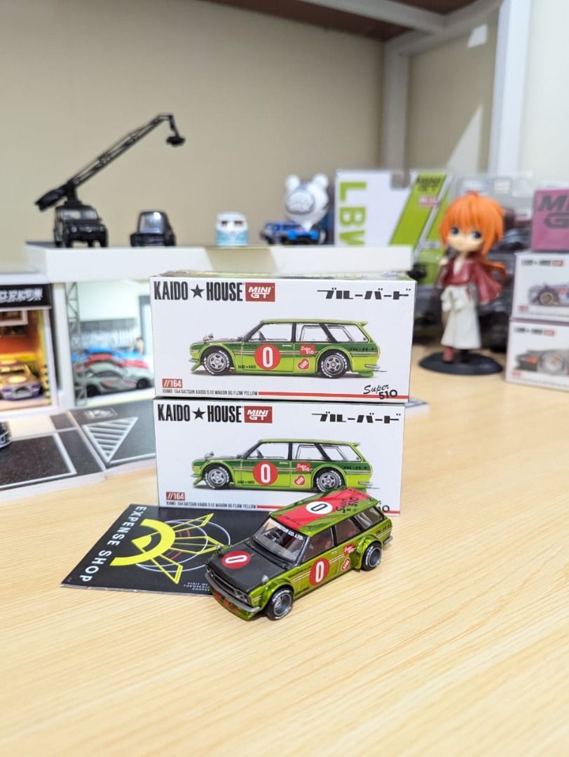 Mini GT Kaido House 164 Datsun 510 Wagon Kaido OG Flo Yellow, Toys ...