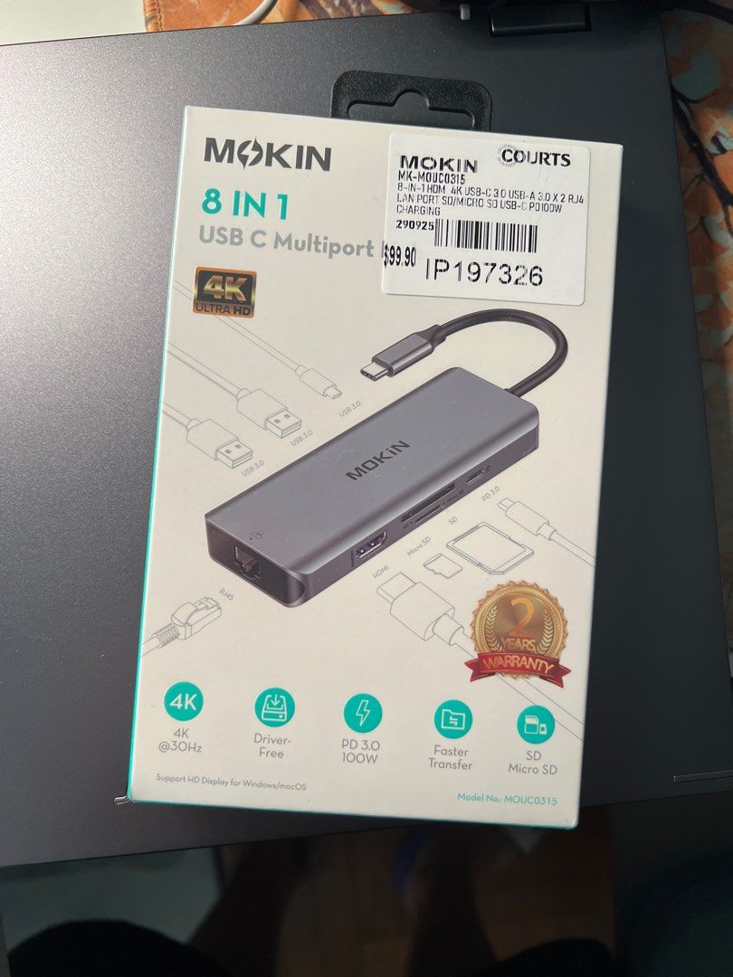 MOKIN 8-in-1 USB-C Multiport Hub, Computers & Tech, Parts & Accessories ...