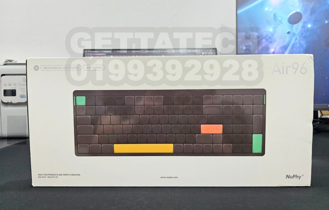 NuPhy Air96 V2 QMK/VIA Wireless RGB Hot Swap Mechanical Keyboard Basalt ...