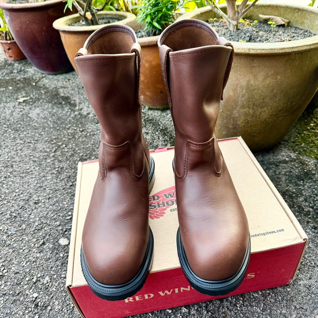 ORIGINAL 💯 RED WING '8241 PECOS' STEEL TOE SAFETY SHOES 7UK ULN WITH ...