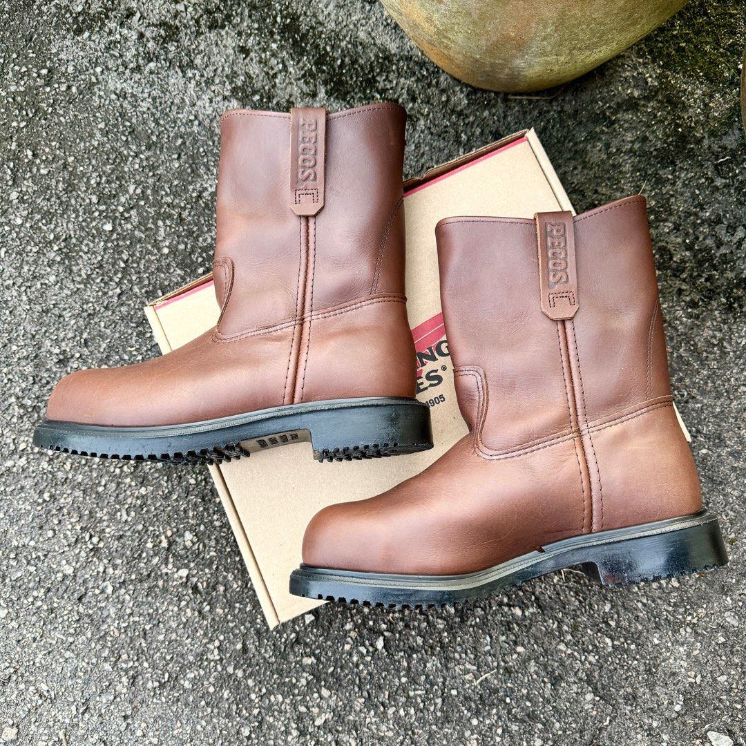 ORIGINAL 💯 RED WING '8241 PECOS' STEEL TOE SAFETY SHOES 7UK ULN WITH ...